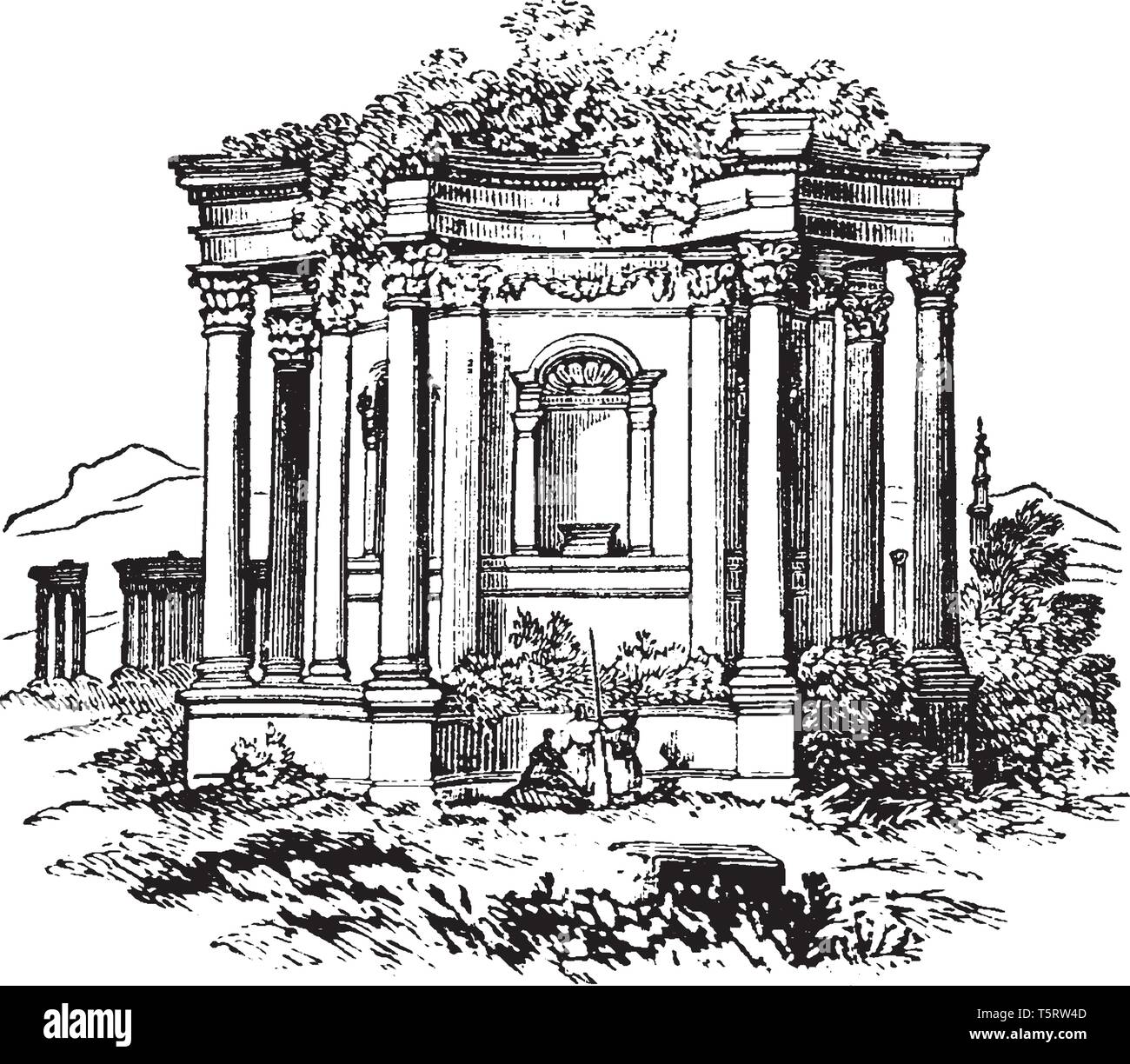 Temple in Palmyra which is formed the center of religious life in ...