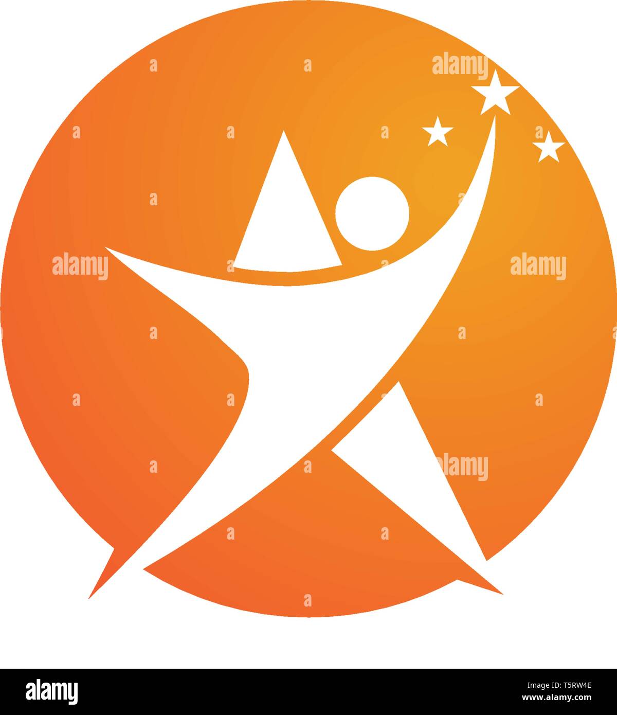 leader character logo sign illustration vector design Stock Vector ...