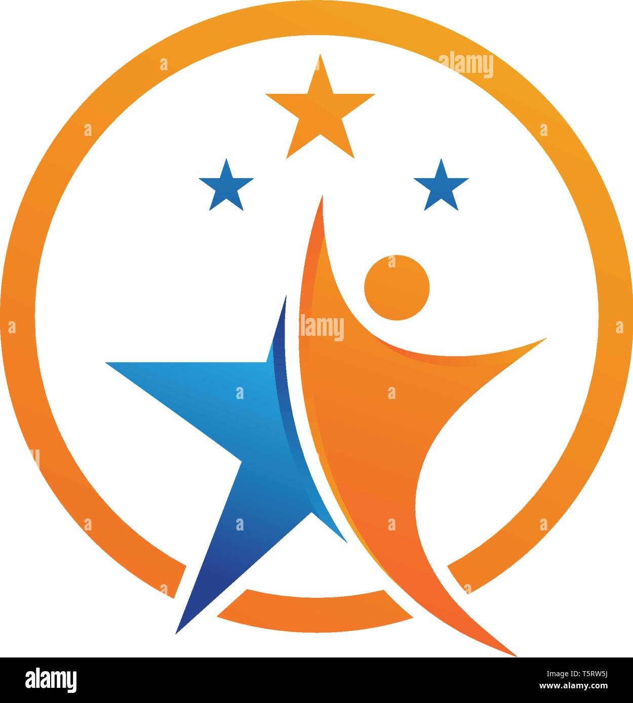 leader character logo sign illustration vector design Stock Vector ...