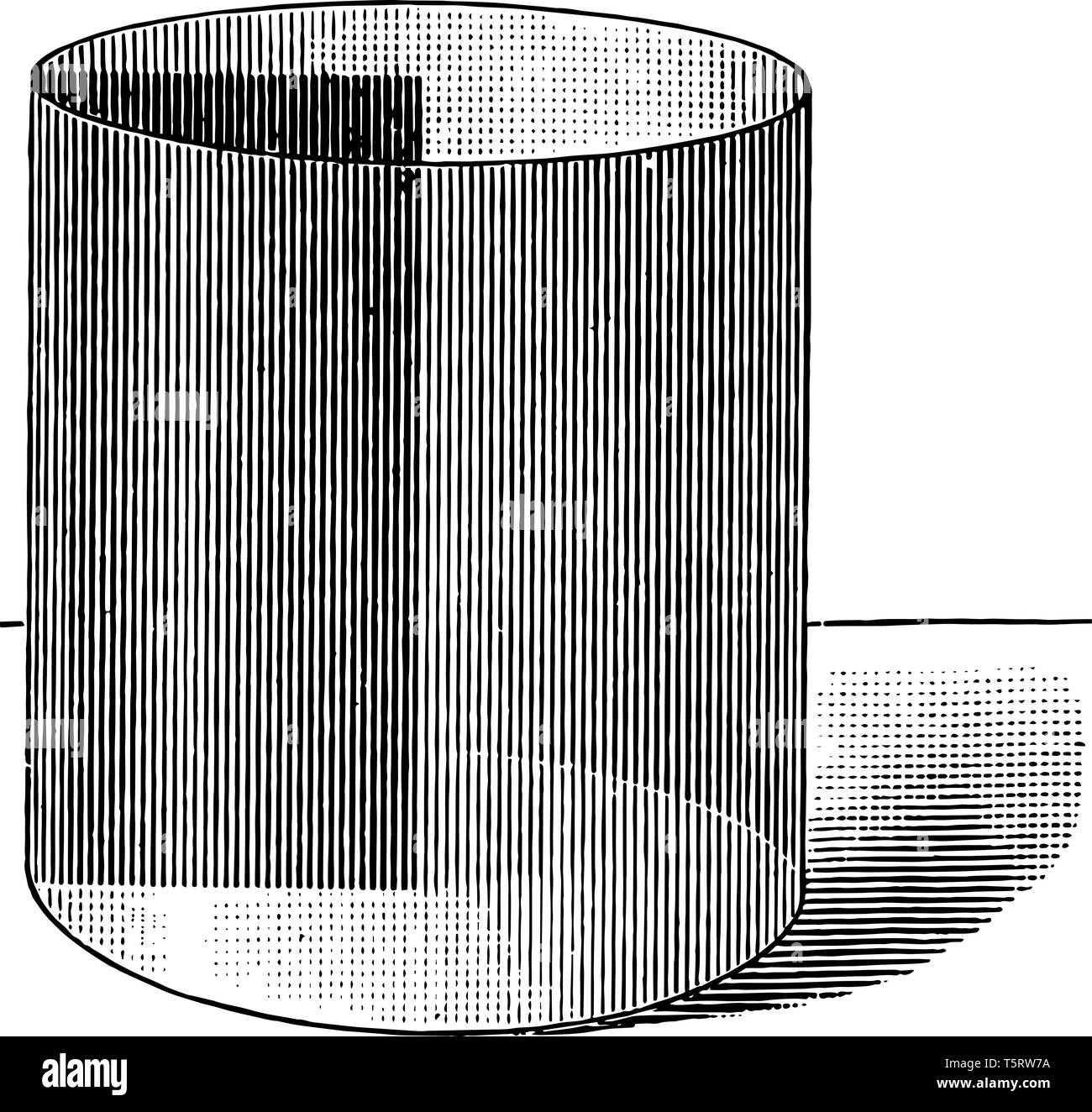 A cylindrical revolution created by rotation around a rectangle on each ...