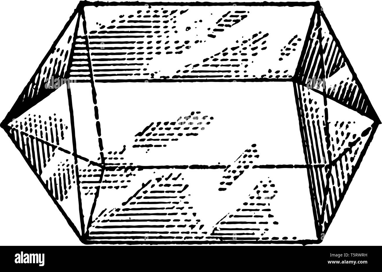 The projection of the prism. It is a four-sided prism. Four faces are ...