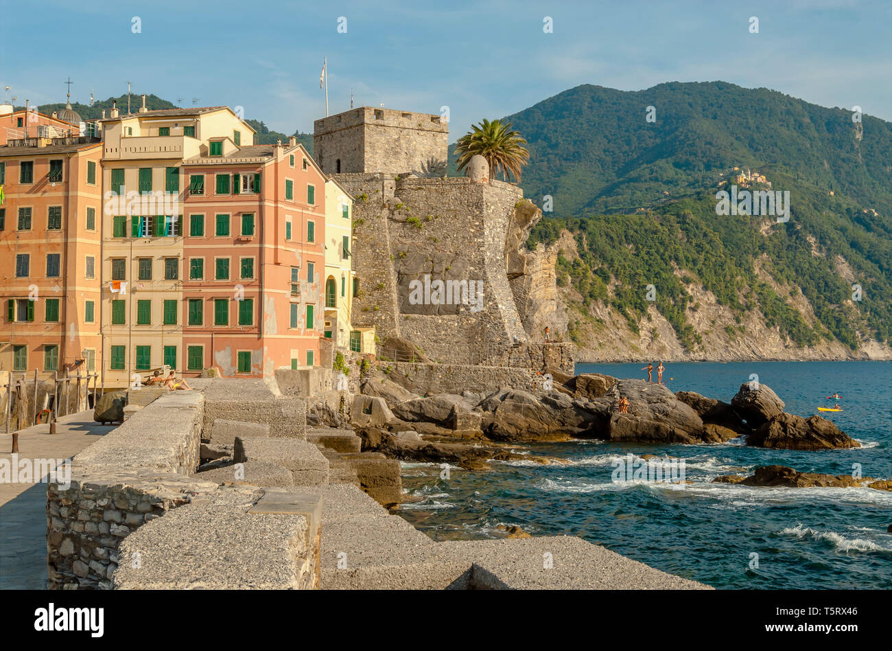 Castel Dragone (Castello della Dragonara) in Camogli, Liguria, North ...