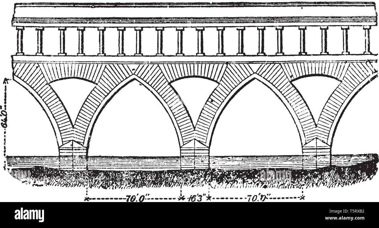 Seven arches bridge Stock Vector Images - Alamy