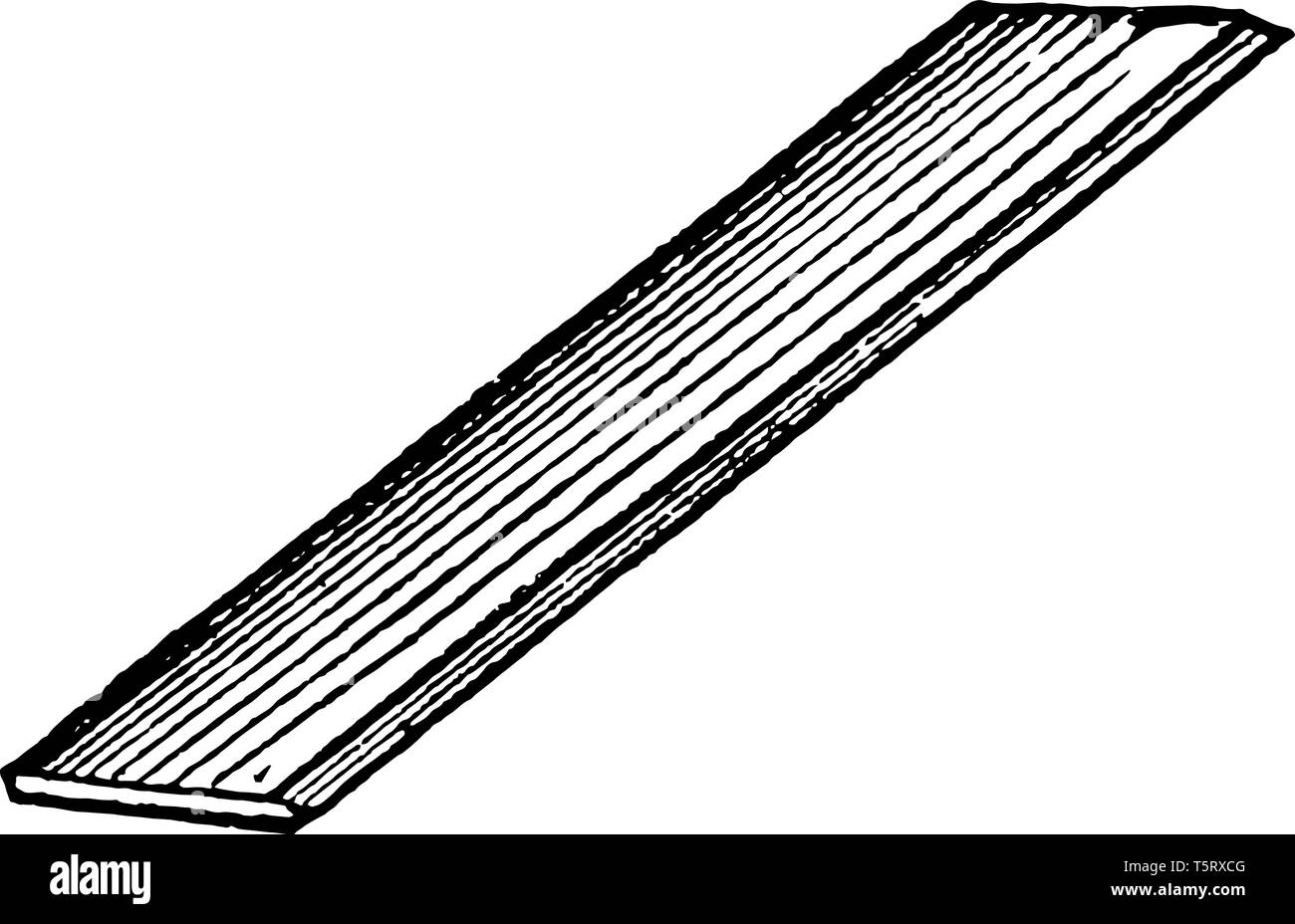 Picture shows a tangent Ruler. It is a straightedge with equally spaced ...