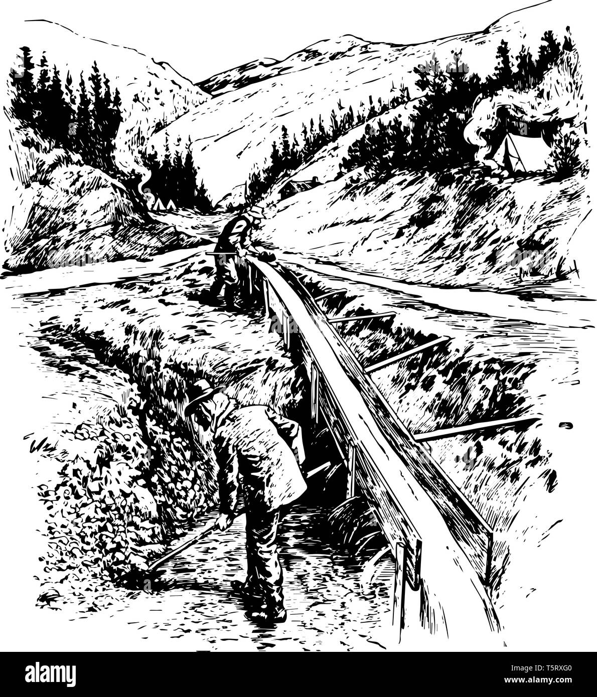 Klondike gold rush Stock Vector Images - Alamy