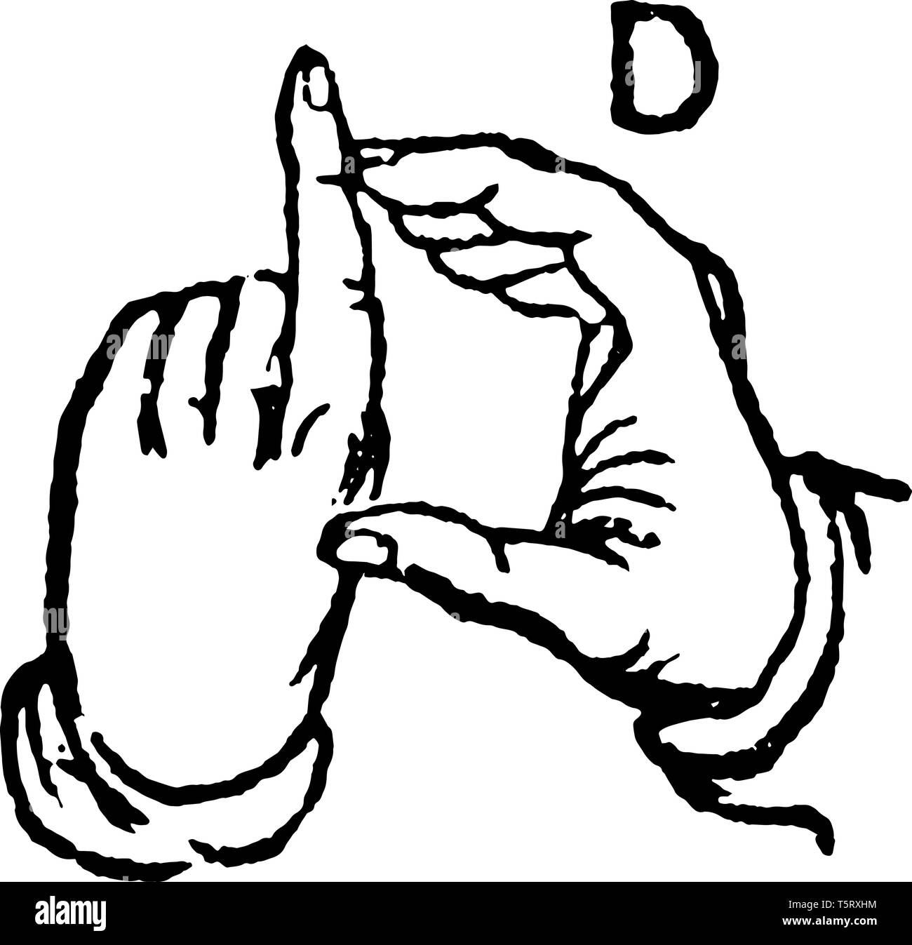 Hand signals Black and White Stock Photos & Images - Alamy