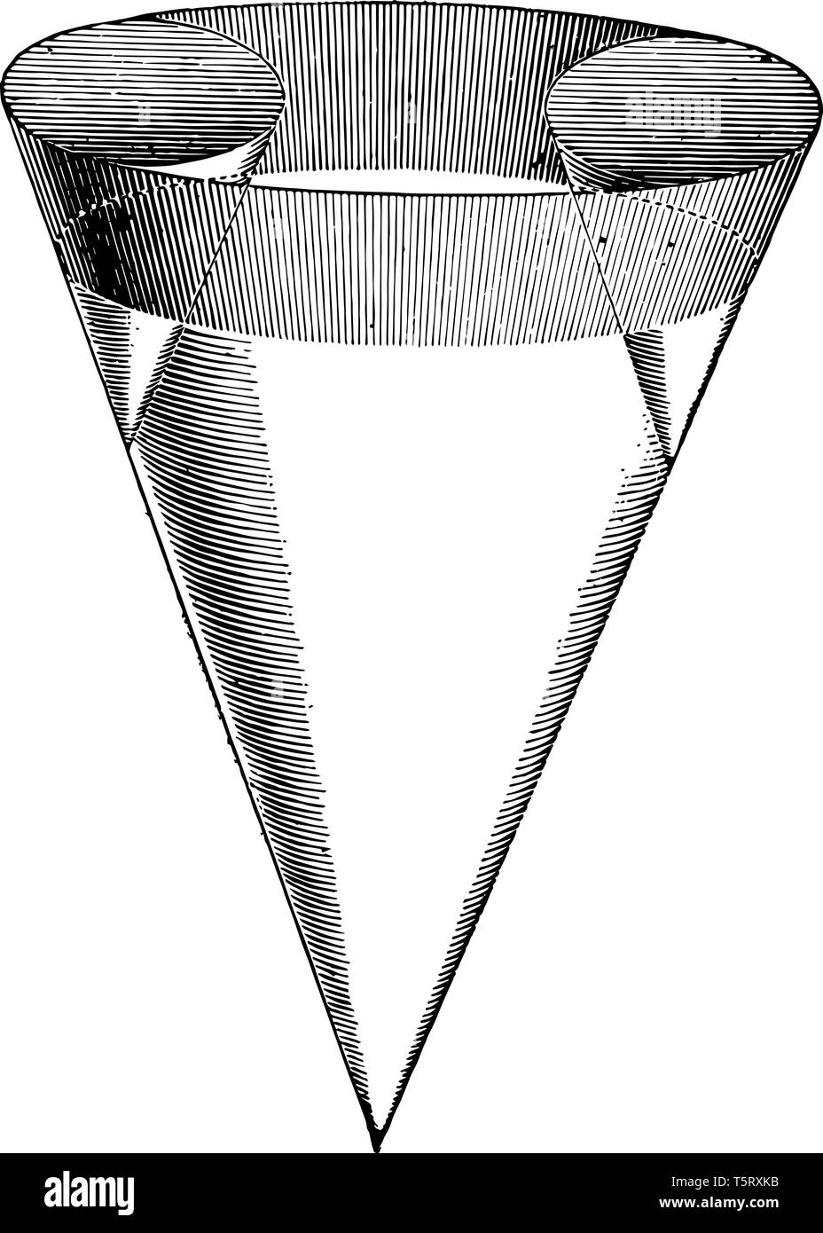 Intersection two cones Stock Vector Images - Alamy