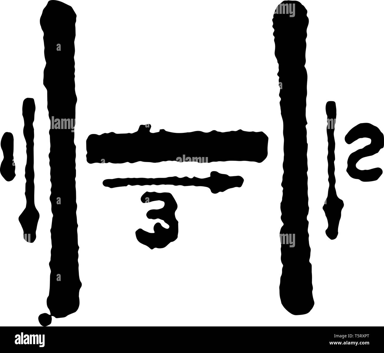This is a picture of stroke technique for writing letter H in ...