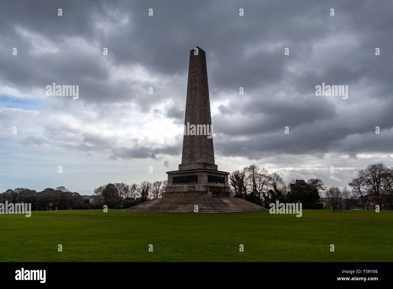 Dublin, Ireland – March 2019. Wellington Monument Imposing 62m obelisk ...