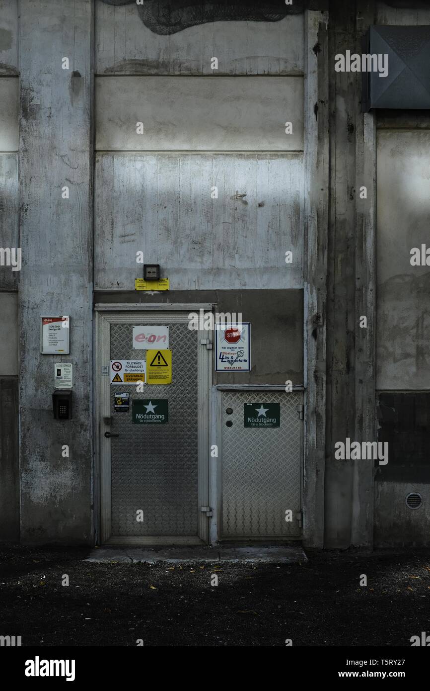 Doors of an electrical substation Stock Photo - Alamy