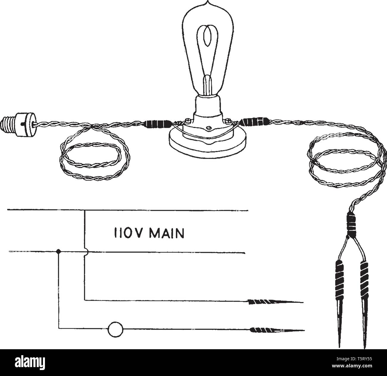 Testing Set which is a handy testing set, vintage line drawing or ...