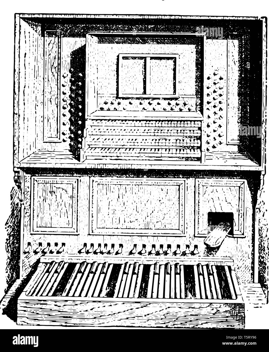 Organ is a keyboard that operates a mechanism controlling the flow of ...