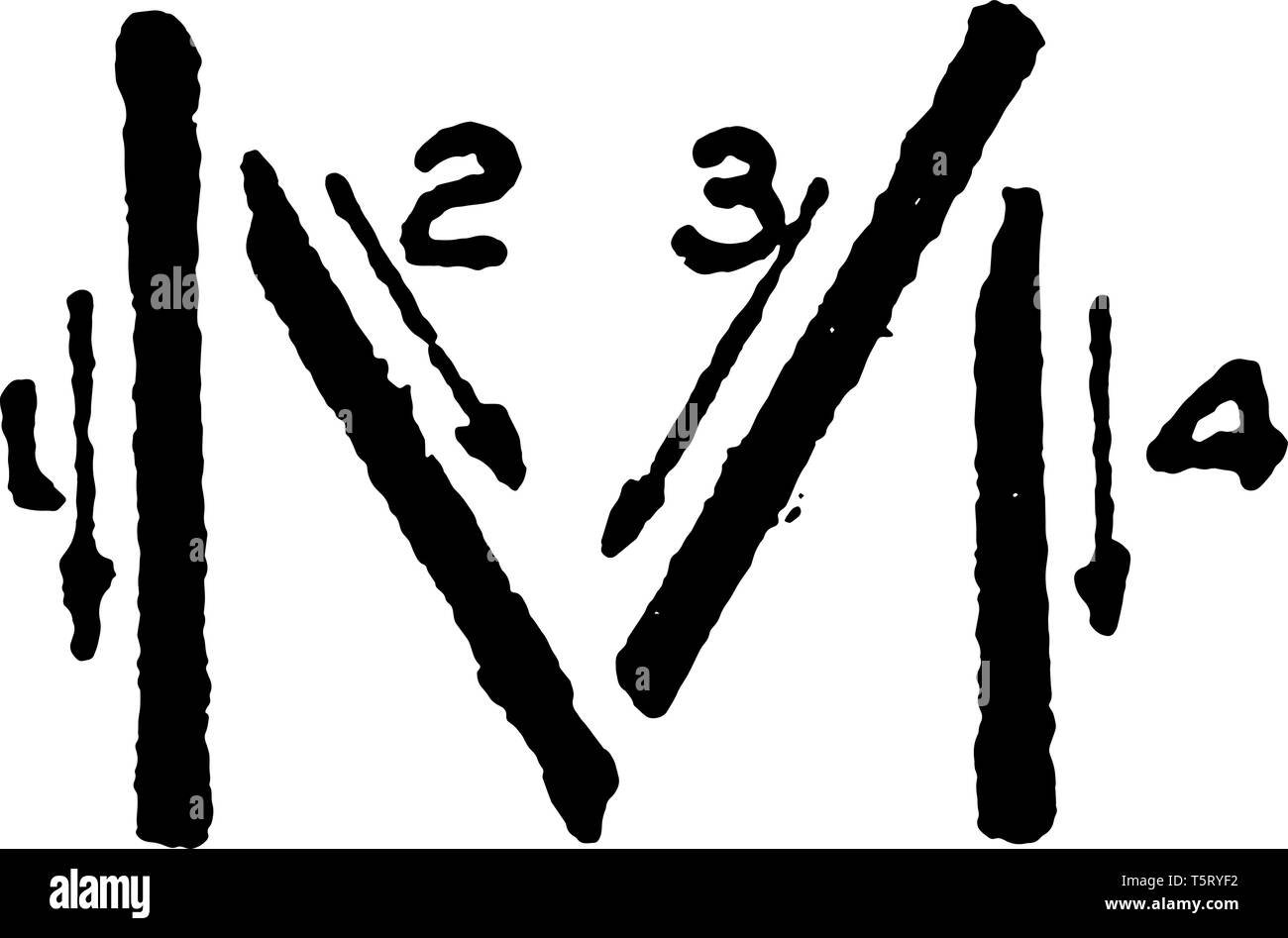 This is a picture of stroke technique for writing letter M in ...