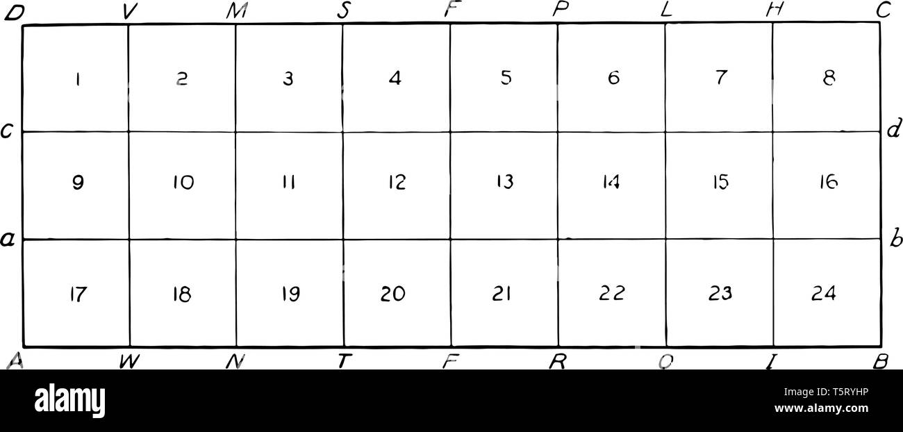 A picture showing a fraction boxes. Numbered boxes that are used for ...