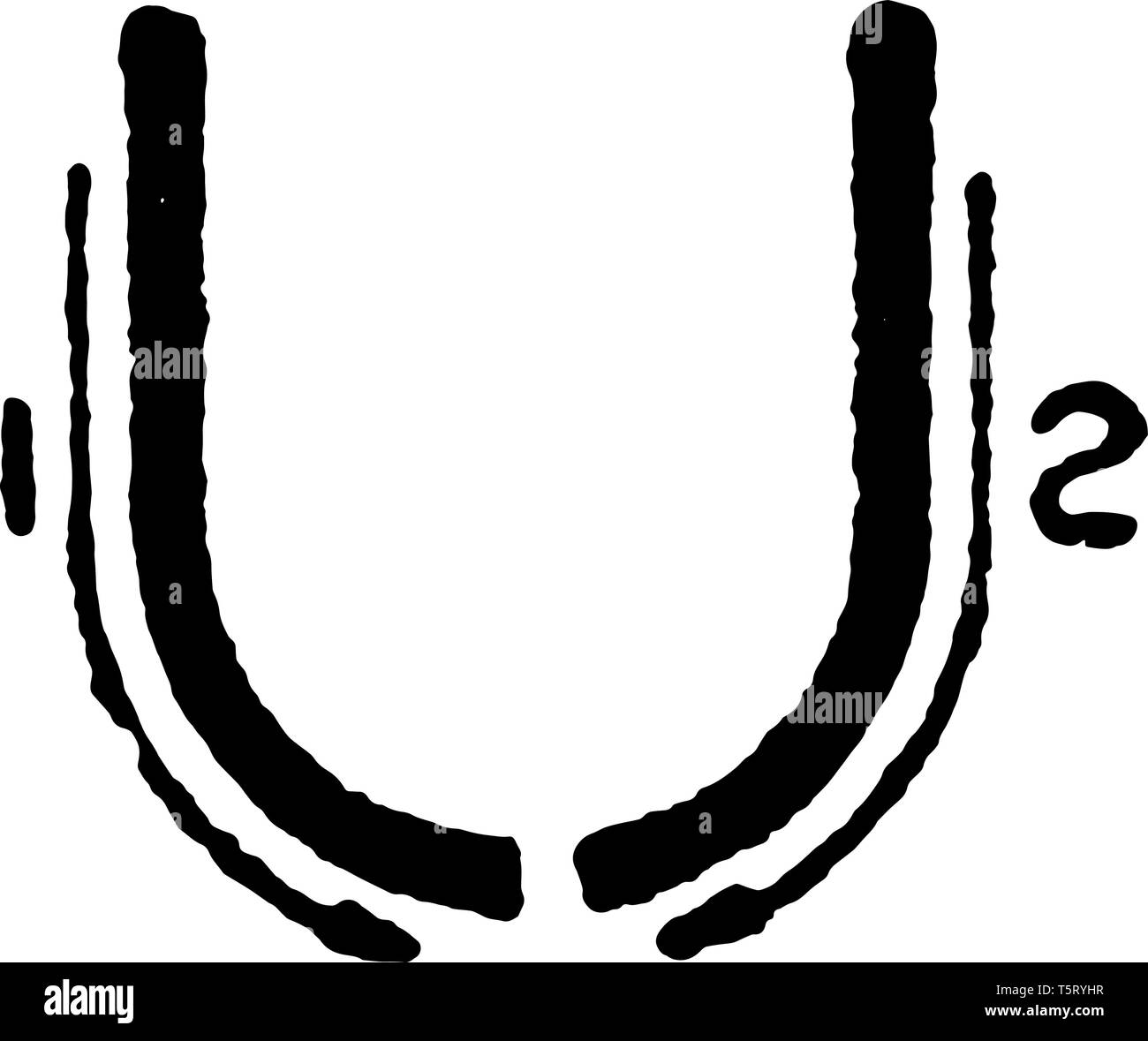 This is a picture of correct stroke technique for writing letter U in ...