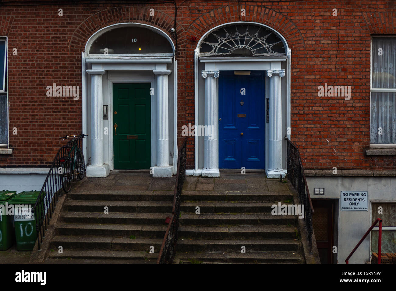 Dublin, Ireland – March 2019. colorful doors at streets of Dublin Stock ...