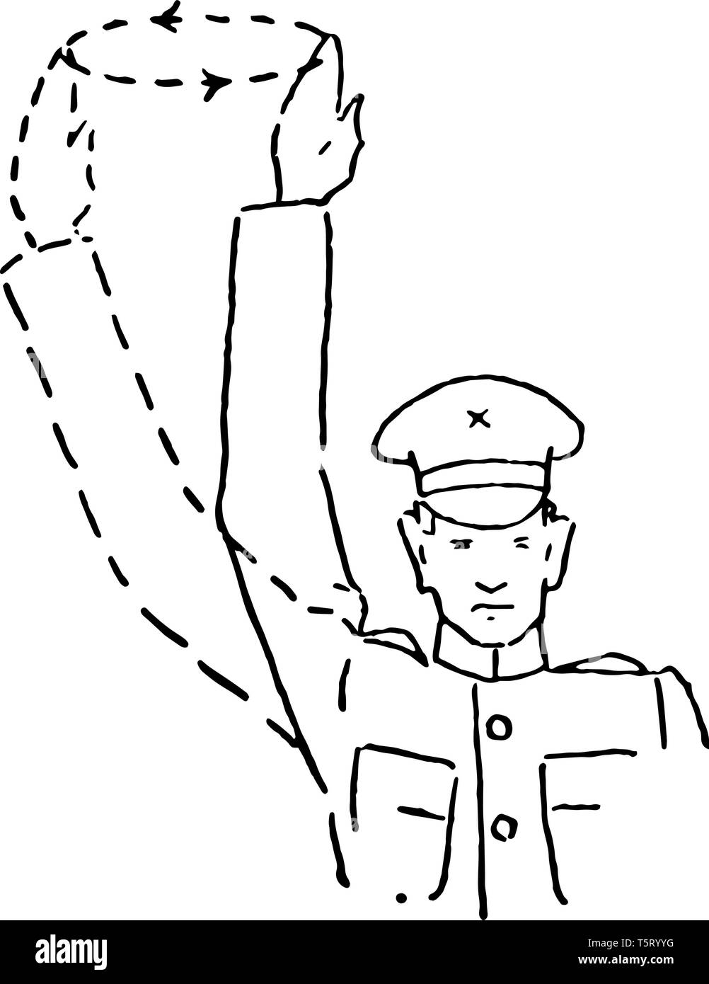 Assemble of March where raise the arm vertically to its full extent and ...