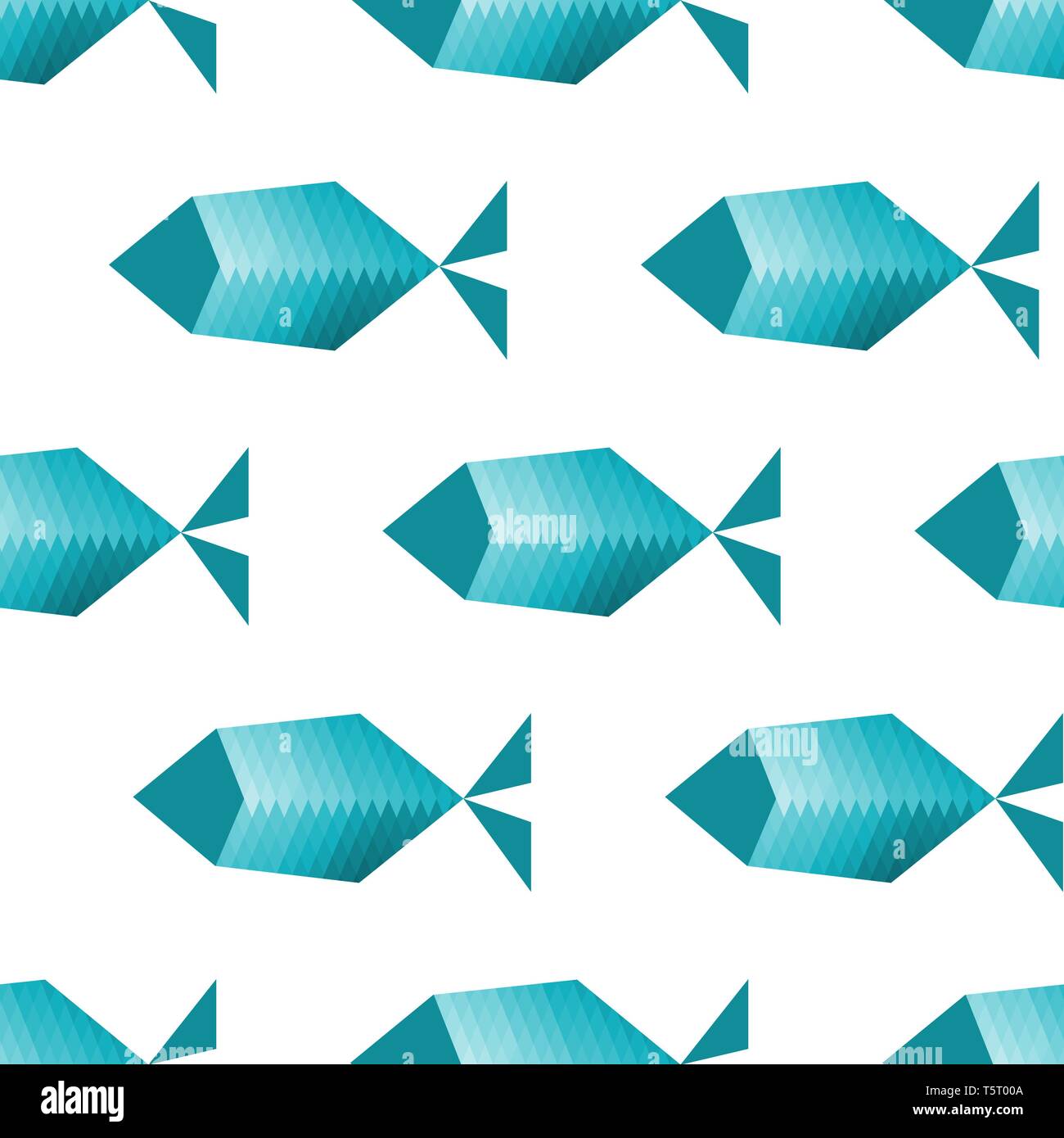 Seamless Pattern with Stylized Fishes. Vector Illustration Stock Vector ...