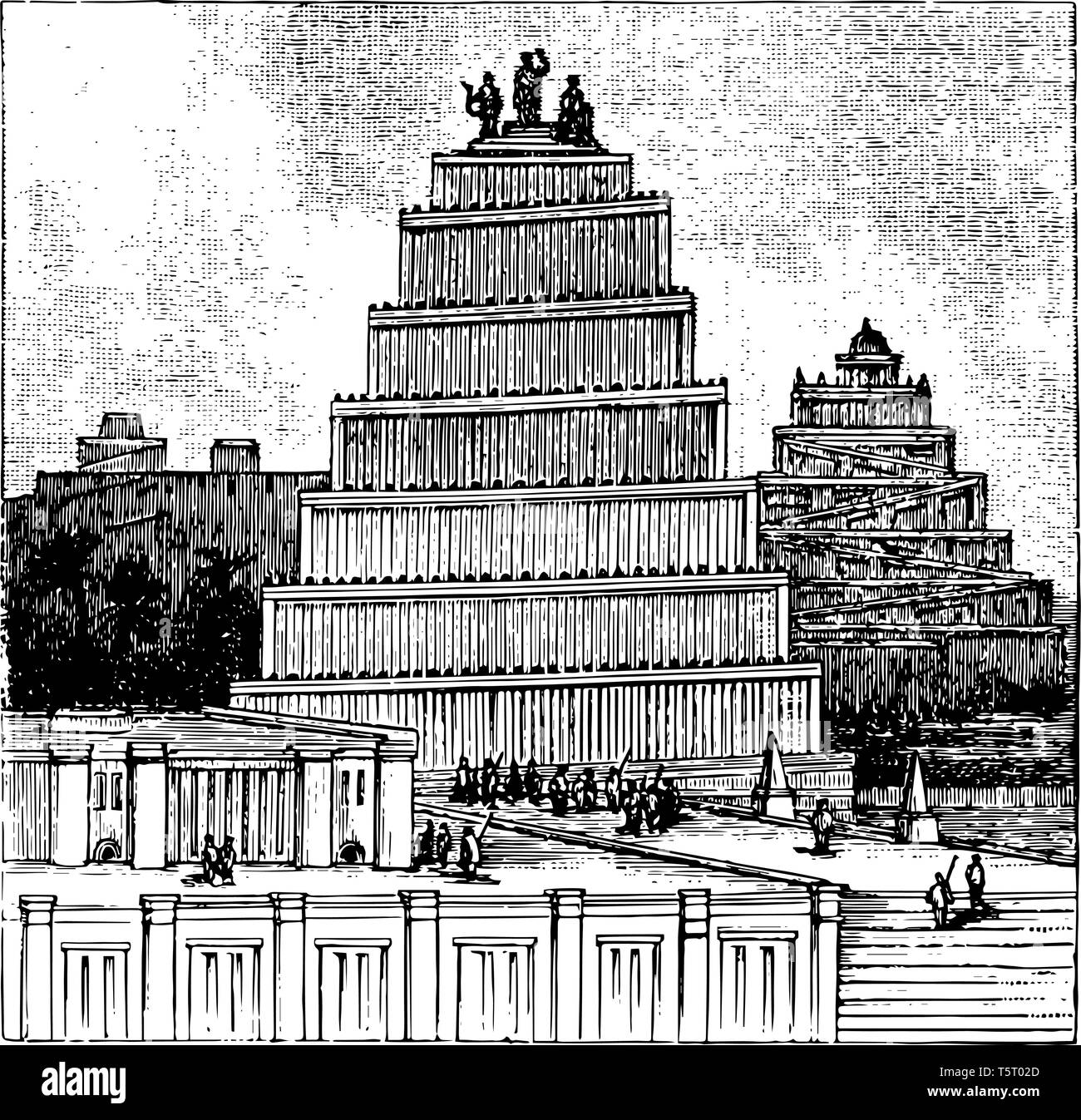 Stepped temple Stock Vector Images - Alamy