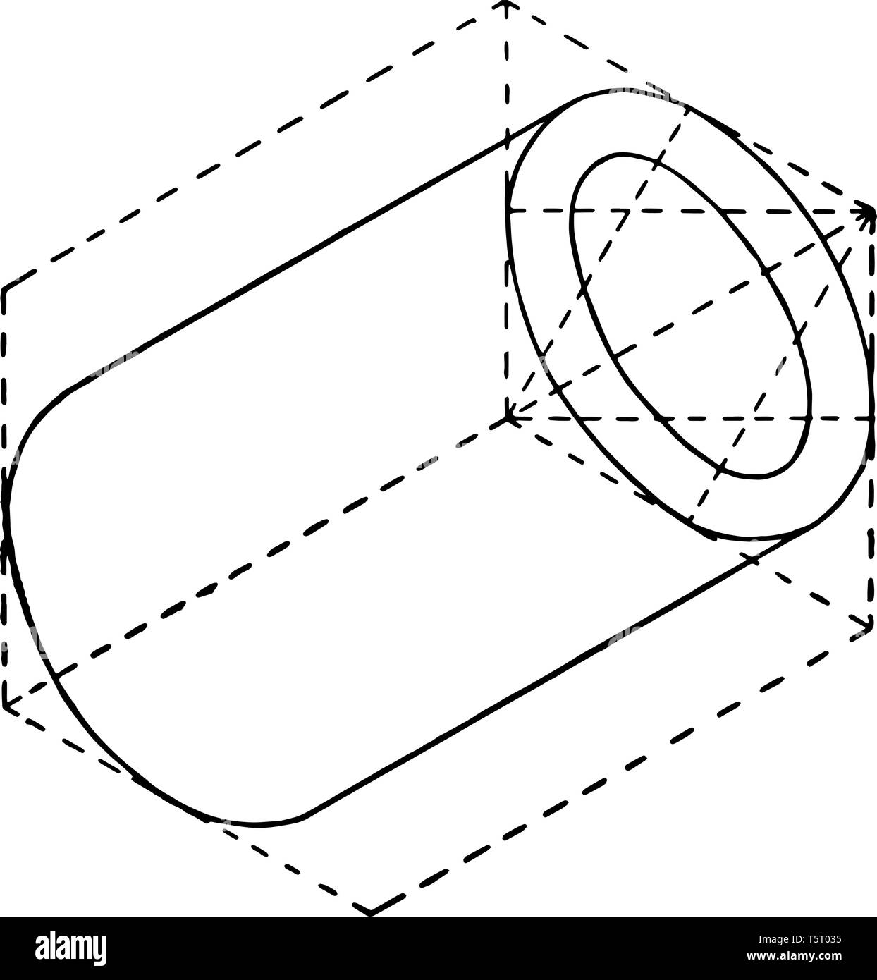 The image shows the hollow cylinder. It is the process of developing ...