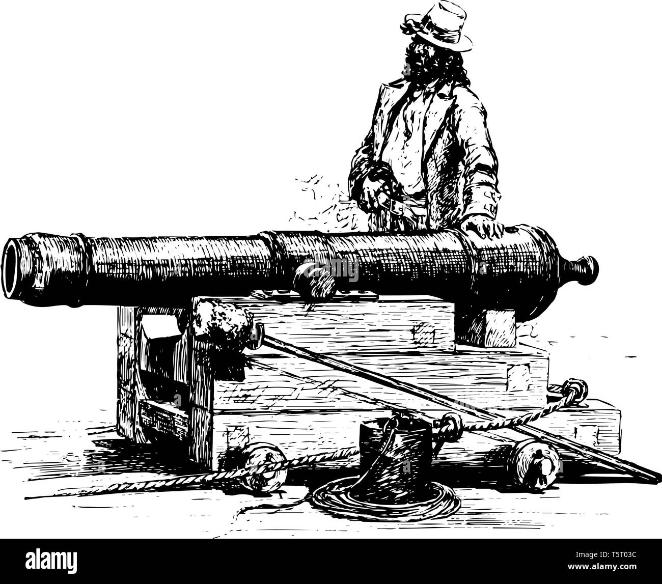 Naval cannon Stock Vector Images - Alamy