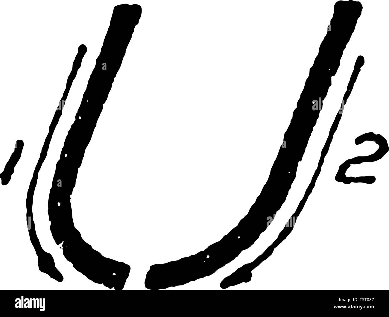 This image shows the directions of stroke when writing the letter U ...