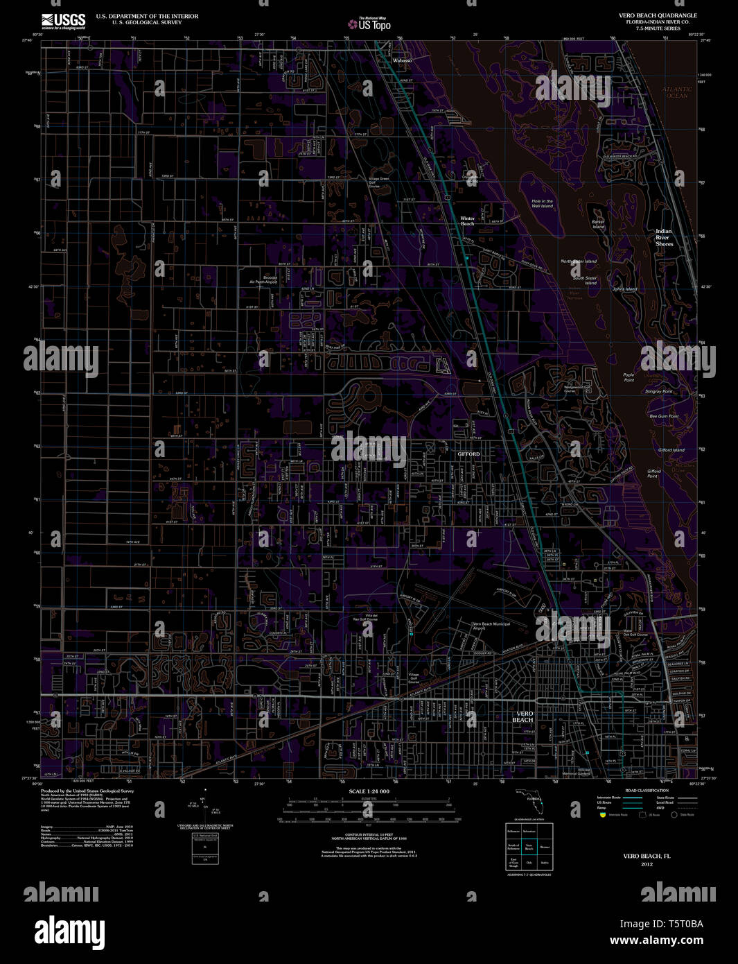 Vero beach florida map hi-res stock photography and images - Alamy