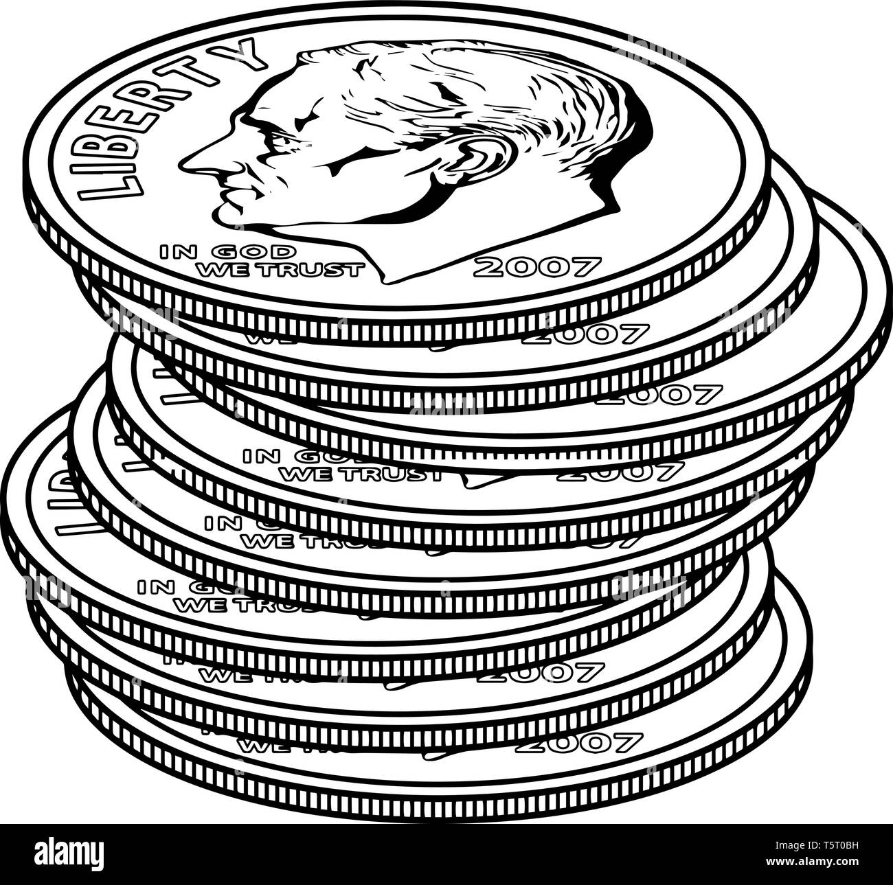 The Picture shows the 8 Dimes coin. Back side of the coin has picture ...