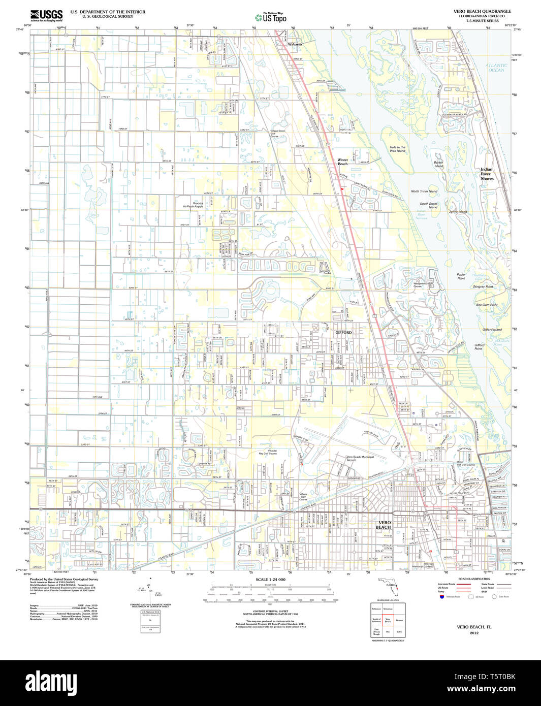 Vero beach florida map hi-res stock photography and images - Alamy