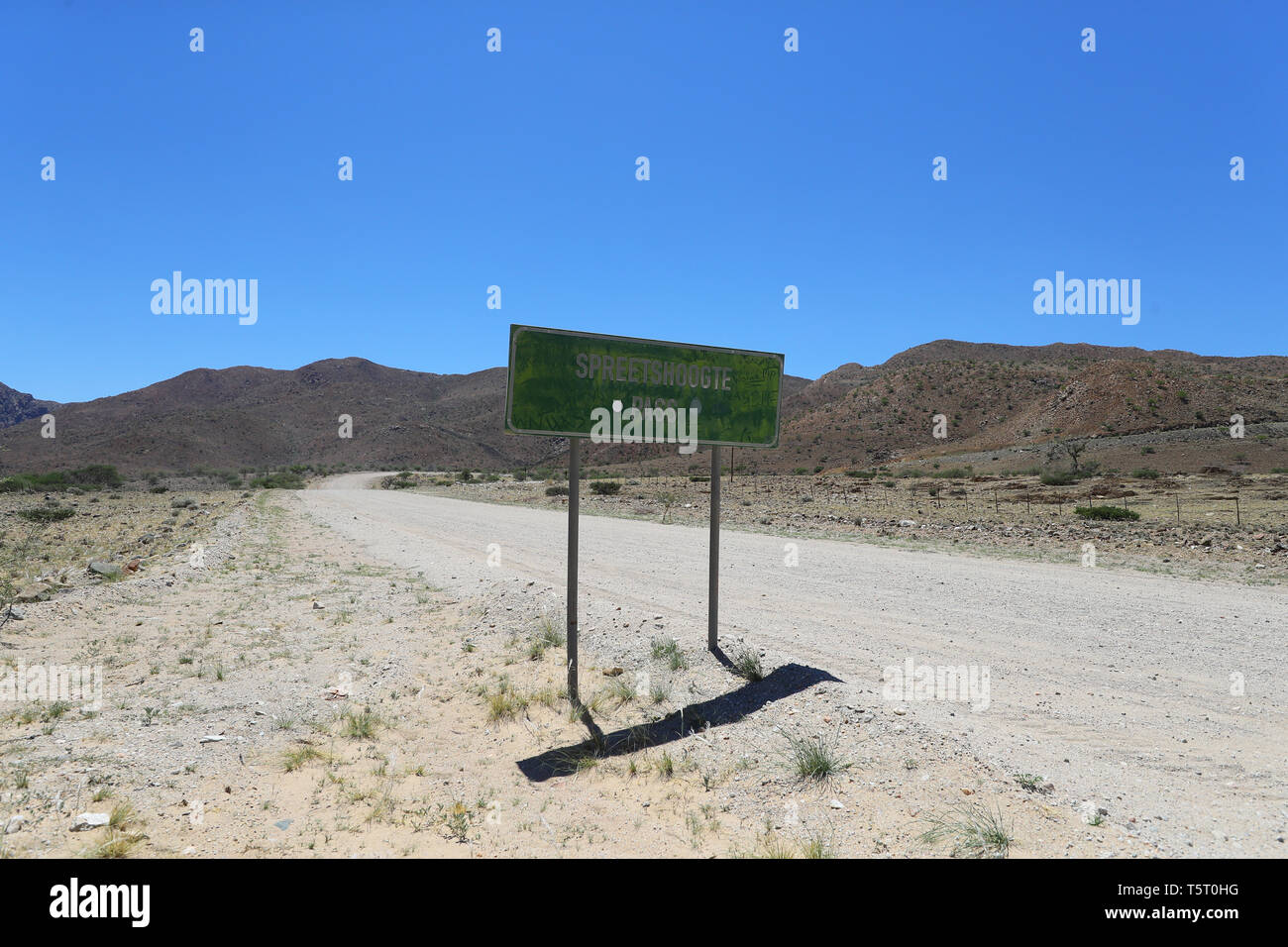 Road signs on a gravel road in Namibia Africa Stock Photo - Alamy