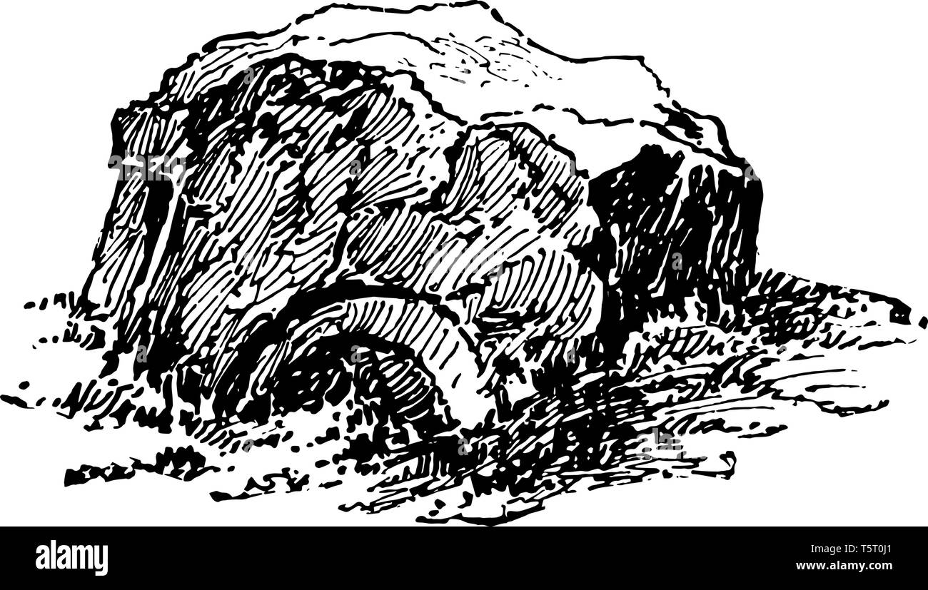 This is the image of a block of masonry with carving. There are some ...