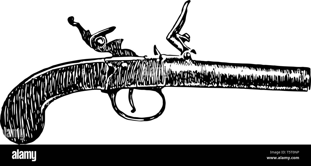 Revoltionary Flint Lock Pistol in which requires reloaded after each ...