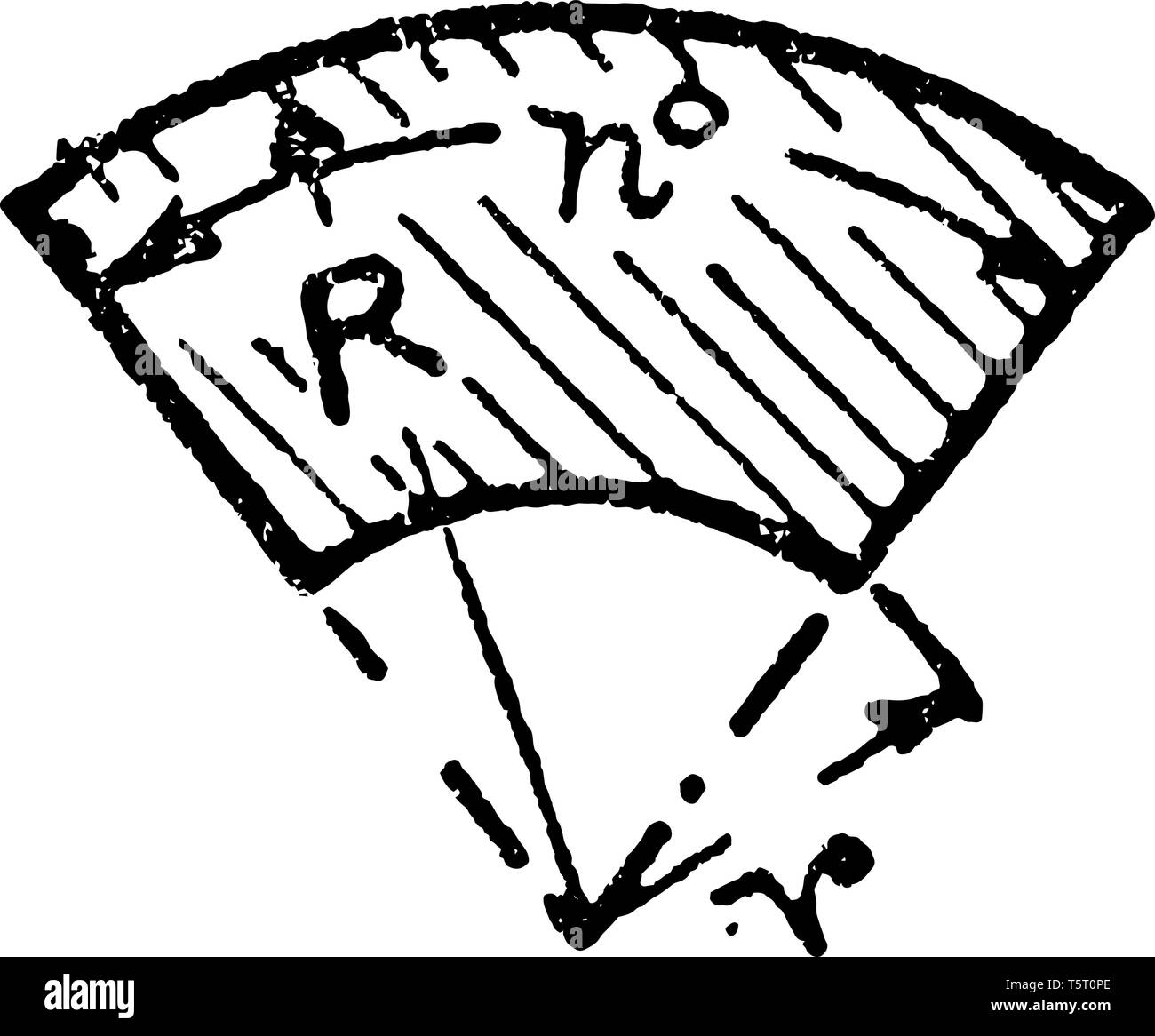 A diagram of a sector of a hollow circle. A sector is the space between ...