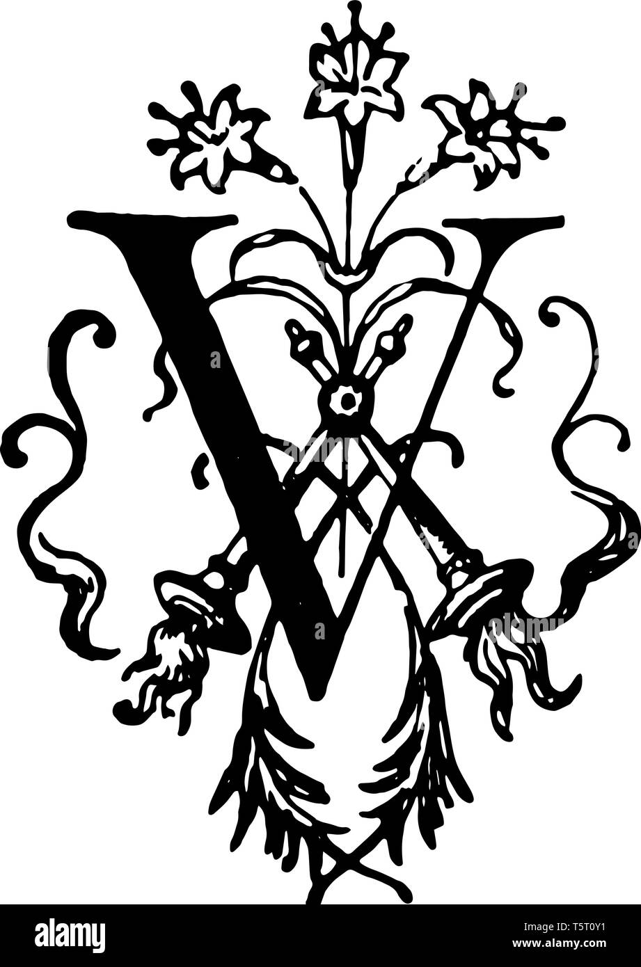 Letter v drawing Black and White Stock Photos & Images - Alamy