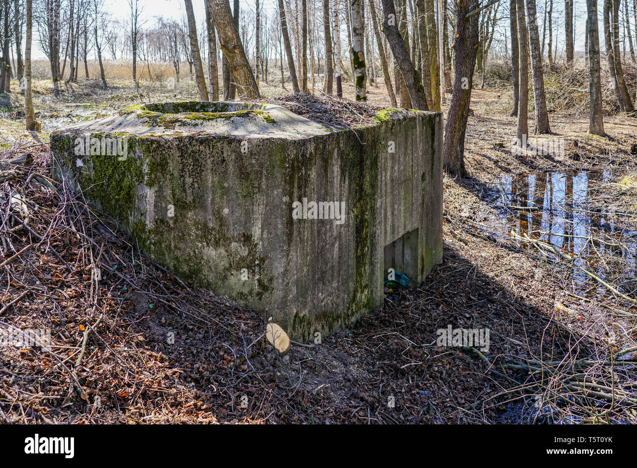 abandoned soviet army fortification World War II near Liepaja, Latvia ...