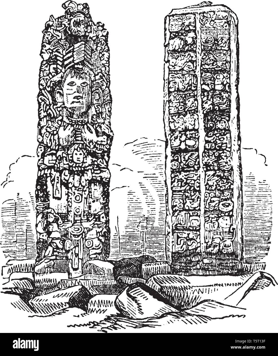 Idol at copan Stock Vector Images - Alamy