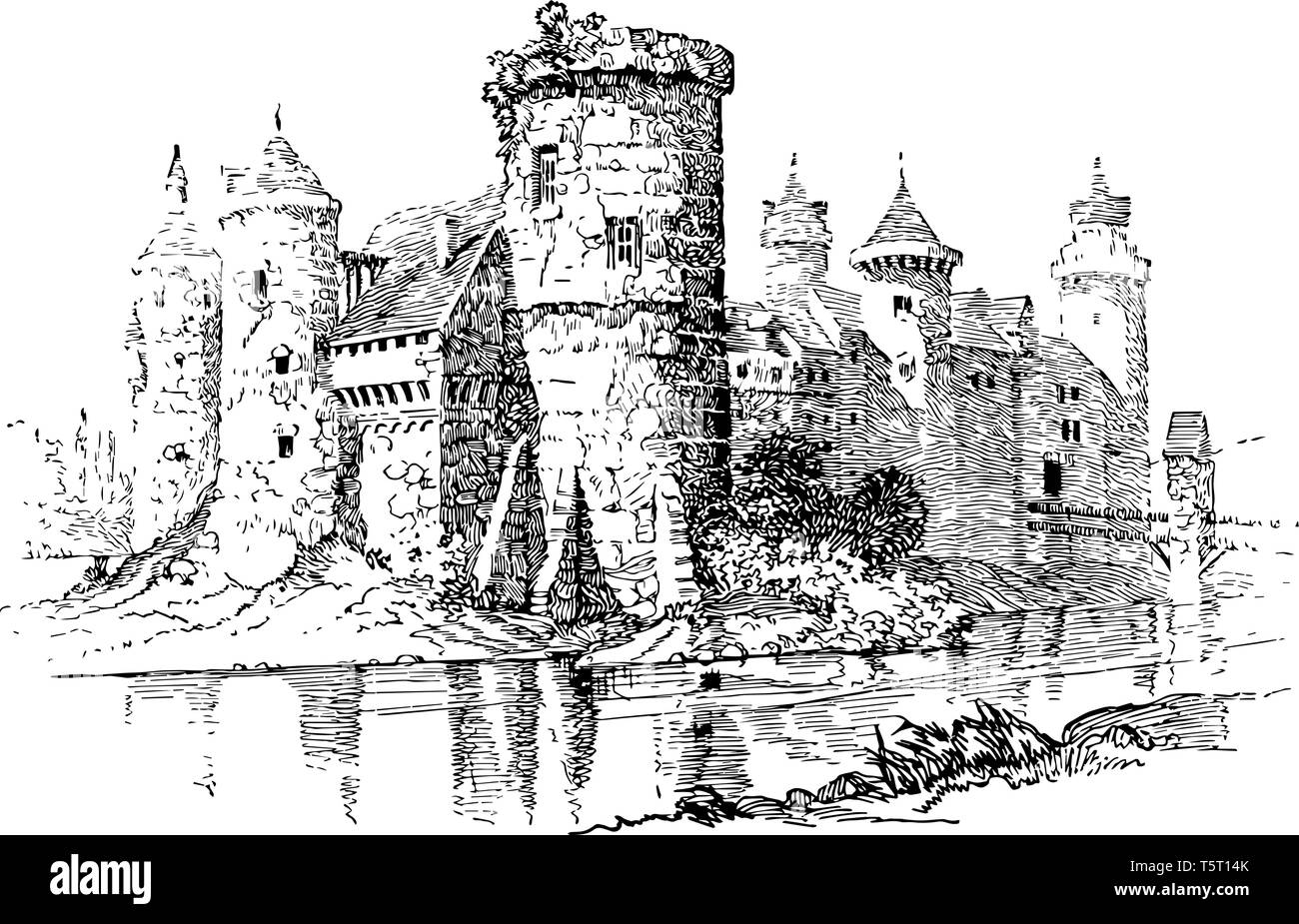 British castles Stock Vector Images - Alamy