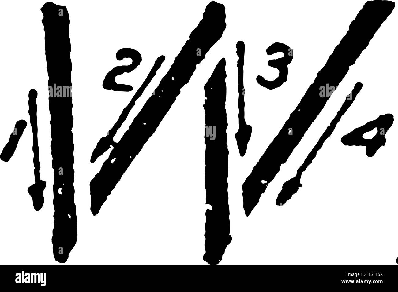 This is an image of the stroke technique to write the letter W using ...