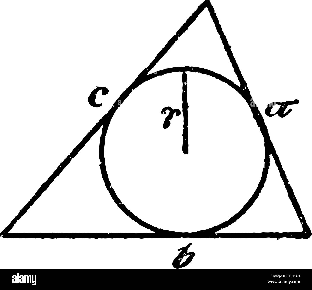 Circle Inscribed In A Triangle Touching All Three Sides And The circle-inscribed-in-a-triangle-touching-all-three-sides-and-the