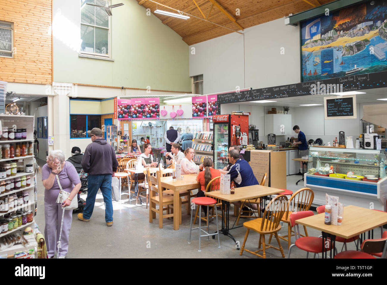 Cafe,shop,Tenby Market,Tenby,Pembrokeshire,Wales,South Wales,holiday ...