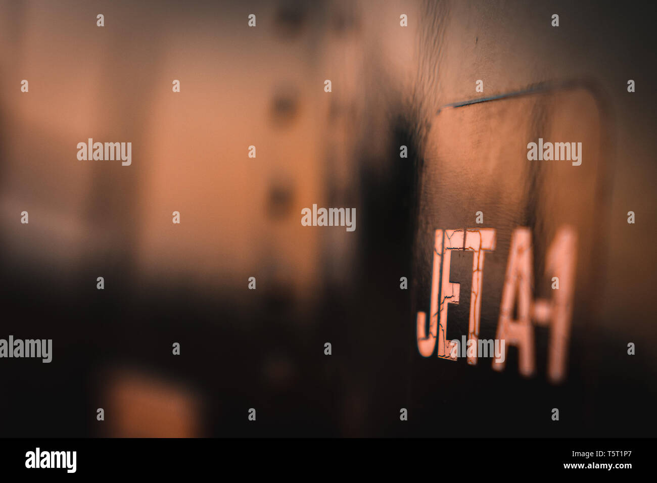 Helicopter JetFuel JetA1 Sticker near refuelling port on a bell ...