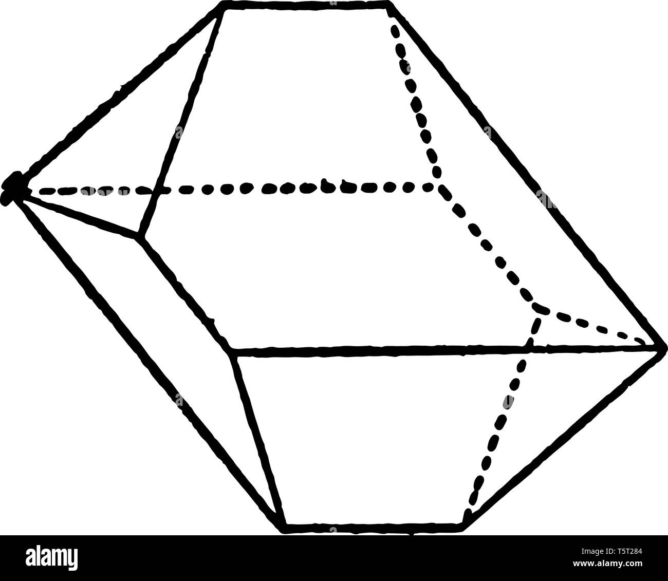 A diagram of Misshapen Octahedra. It extends in the direction of one of ...