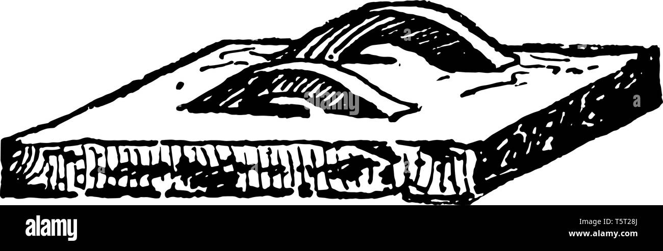 This is the image of a lid or lid of an opening in a stone. The cover ...