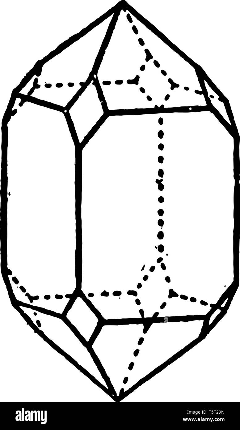 The combination sample of tetragonal prism. And the pinacoid face the ...