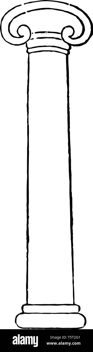 This image shows the pillar of a table. The top and bottom sides of the ...