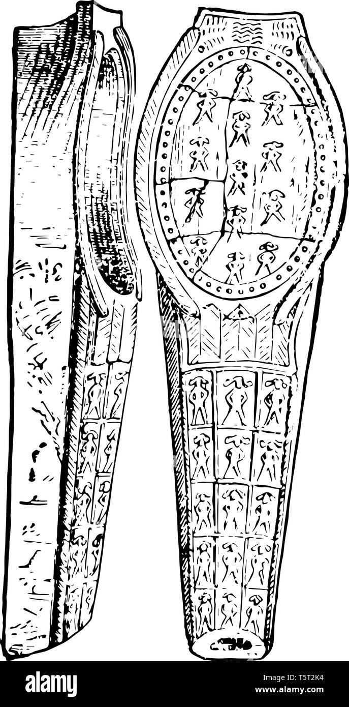 In the image there are some beautiful designs in the coffin, in them ...