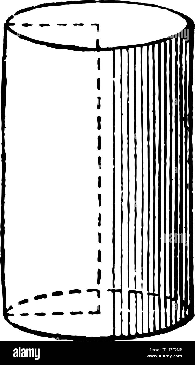 A cylindrical revolution created by rotation around a rectangle on each ...