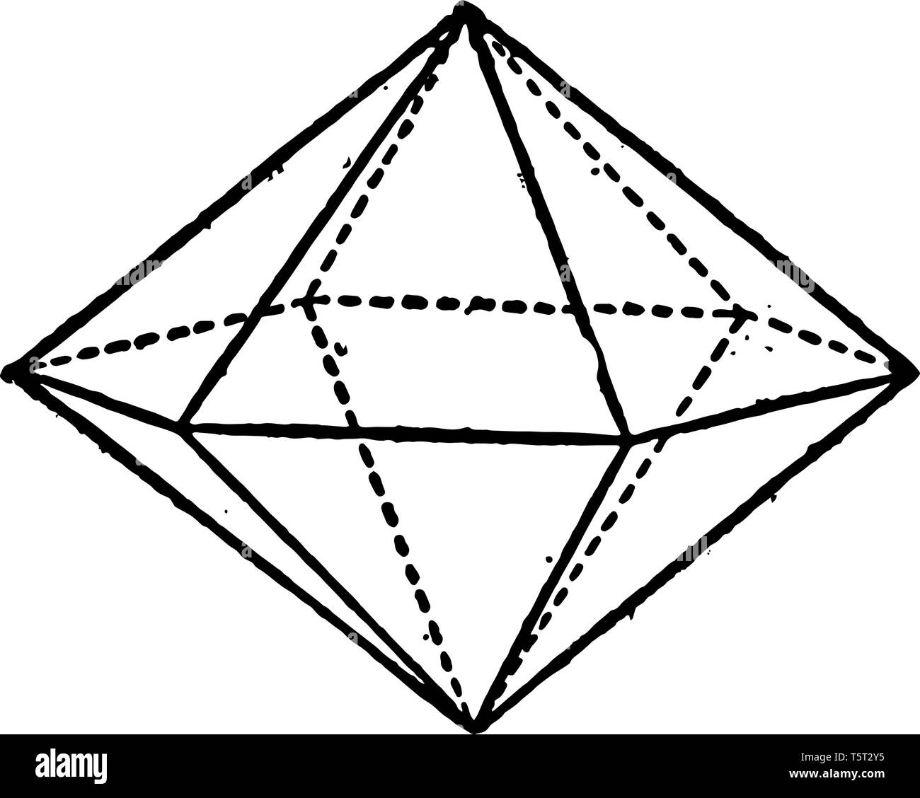 The table shows hexagonal Dipyramid. Two hexagonal pyramids joined by ...