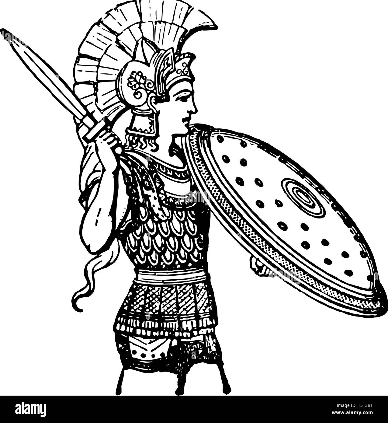 Greek Armor worn by the Greek soldiers as art armor, vintage line ...