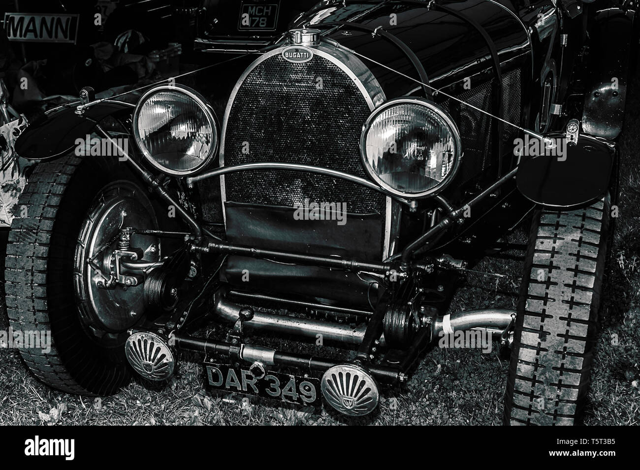 A 1937 Bugatti Type 50S track car on display at Goodwood Revival 2017 ...